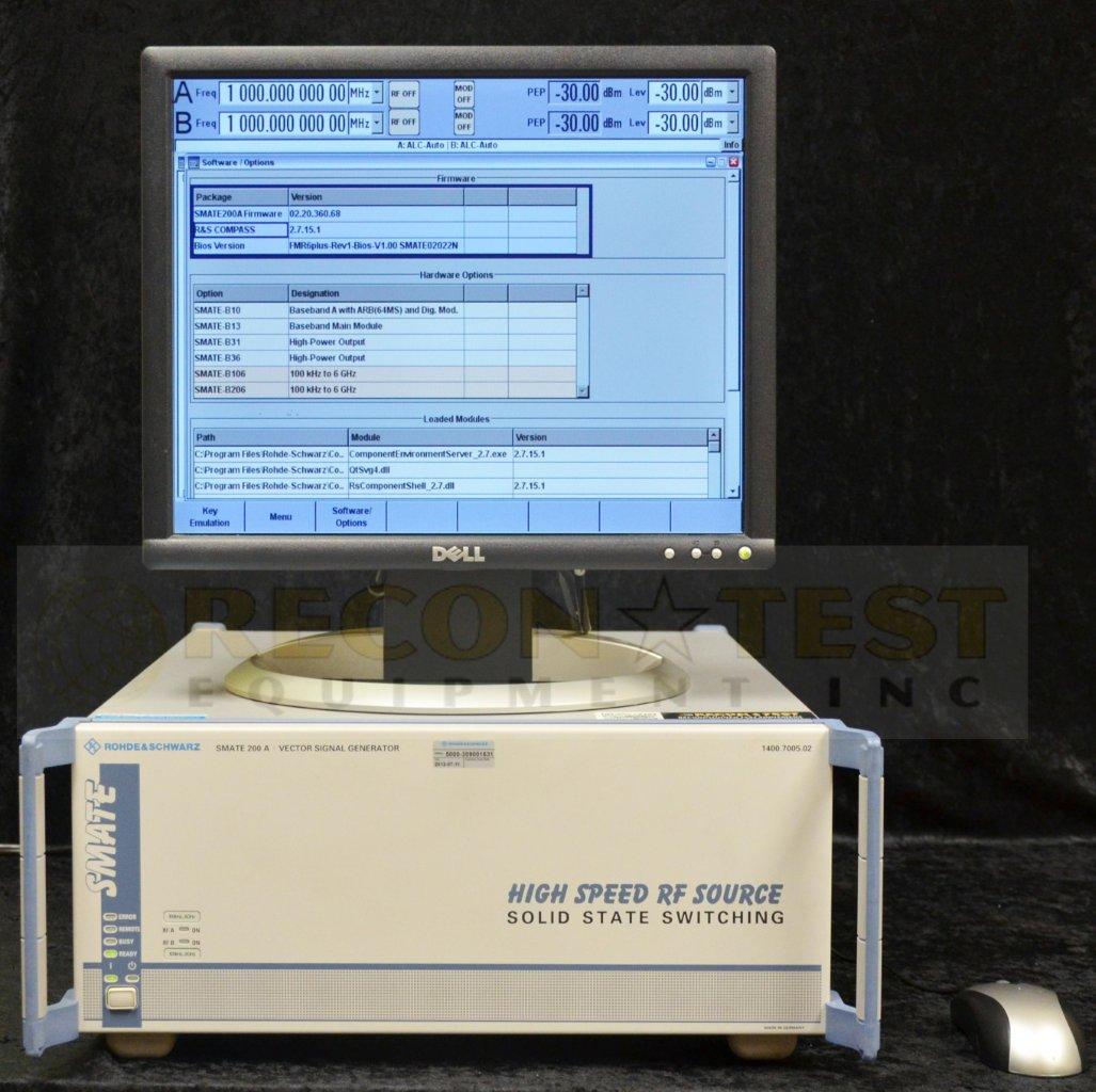 Used Rohde & Schwarz SMU200 for sale by Amabile Electronic Test LLC ...